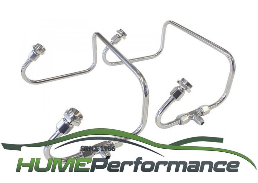 Dual Fuel Line Kit Polished For Dual Sideways 4150 Carburettors - Hume ...