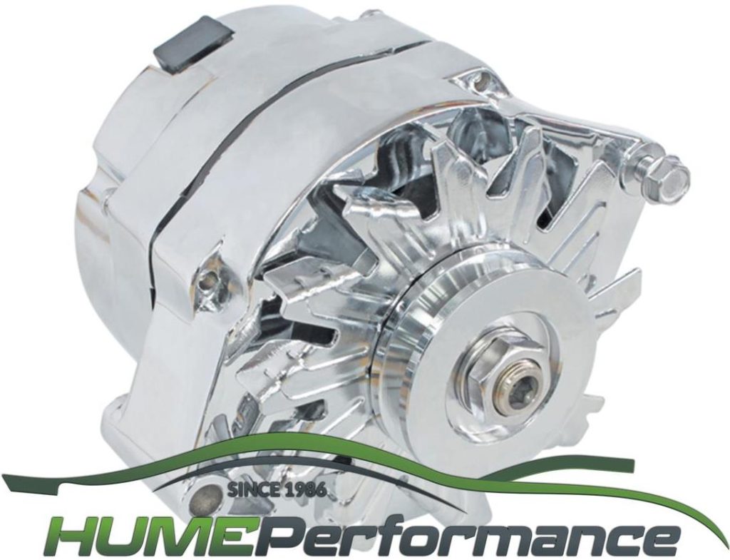 100 Amp Chrome Alternator Gm Chev Holden 1 Wire - Hume Performance