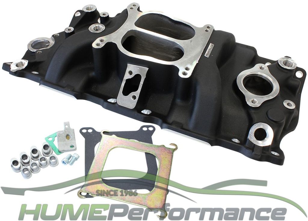 SMALL BLOCK 262-400 CHEV CLASSIC DUAL PLANE INTAKE MANIFOLD EGR BLACK ...
