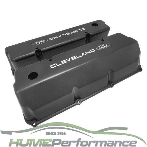 FORD V8 302 351 CLEVELAND VALVE COVERS CAST ALLOY BLACK TALL - Hume ...
