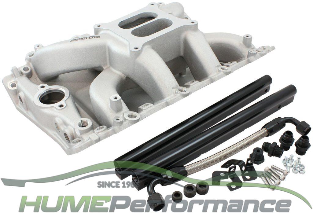 HOLDEN 304 355 VN HEADS V8 EFI INTAKE MANIFOLD AIR GAP DUAL PLANE 4150 ...